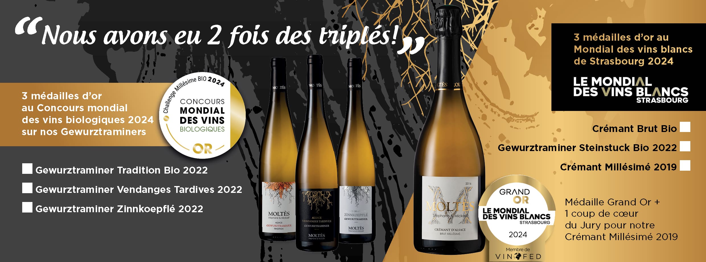 Crémant - Moltes - Domaine familiale à Pfaffenheim, Alsace